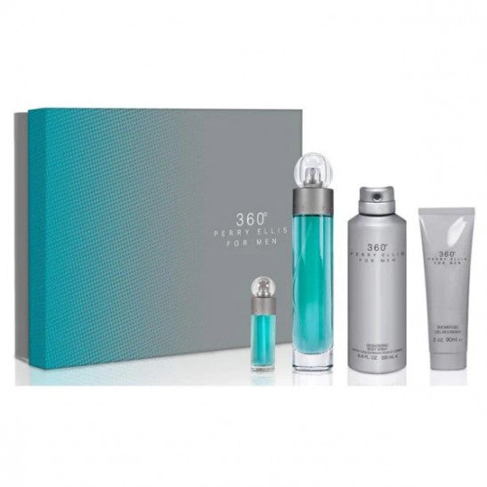 Perry Ellis 360 For Men 4 Pc Gift Set EDT 3.4 Oz – MyFragrancePlace ...